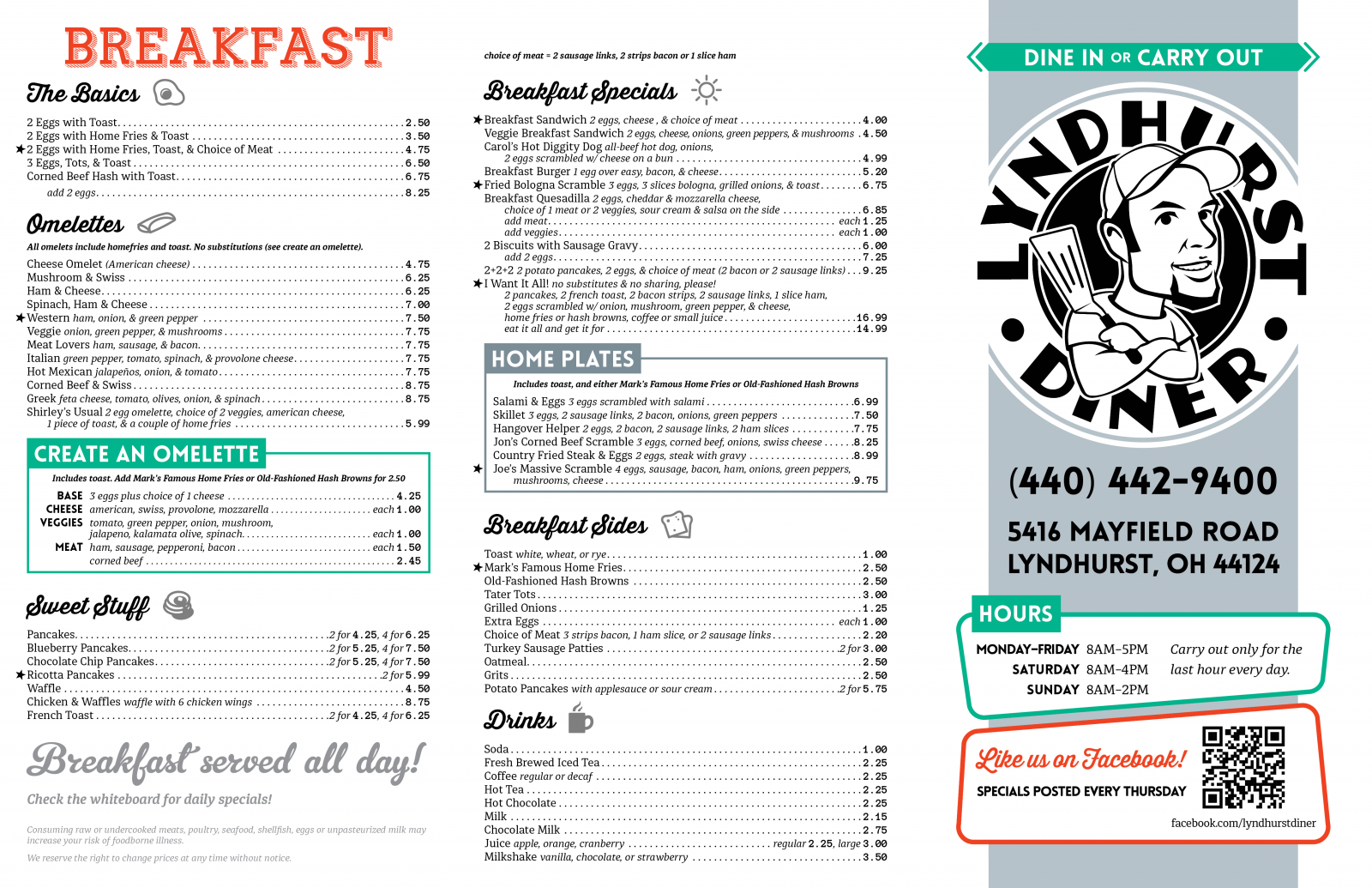Lyndhurst Diner Menu. August 2016 - Jack Watson Lyndhurst Diner Menu. August 2016 - Jack Watson